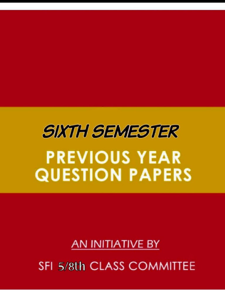 6th Semester BBA LLB Previous Year Question Papers | PDF