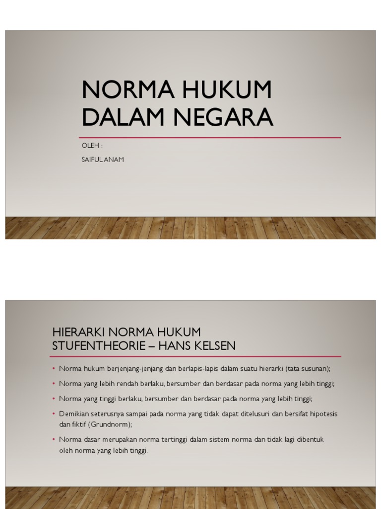 Hierarki Norma Hukum Menurut Nawiasky | PDF