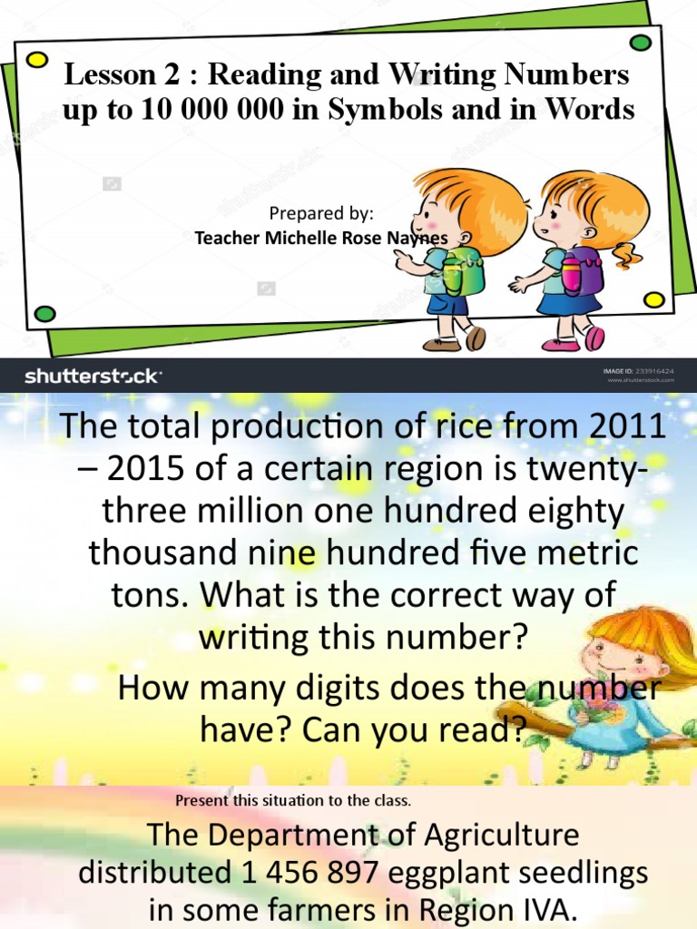 Read and Write Numbers Up To 10 000 000 in Symbols and in Words | PDF | Notation
