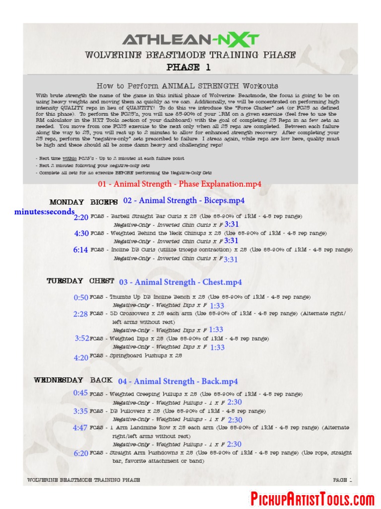 Athleanx NXT Wolverine | PDF | Physical Exercise | Strength Training