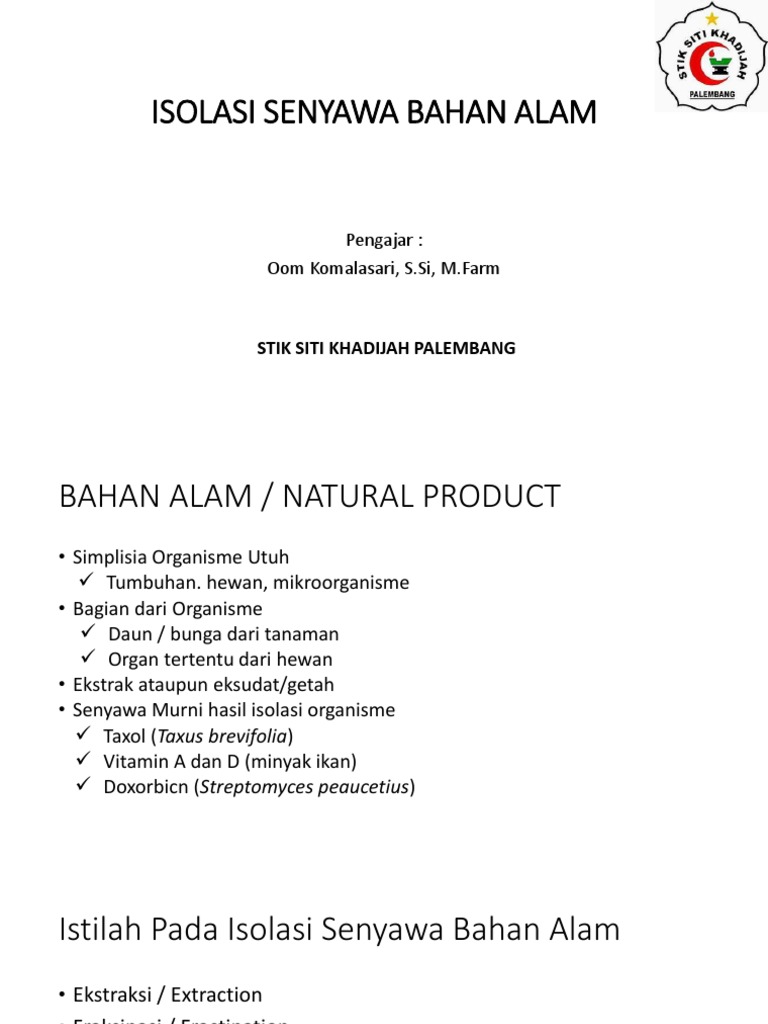 Isolasi Senyawa Bahan Alam Rev | PDF