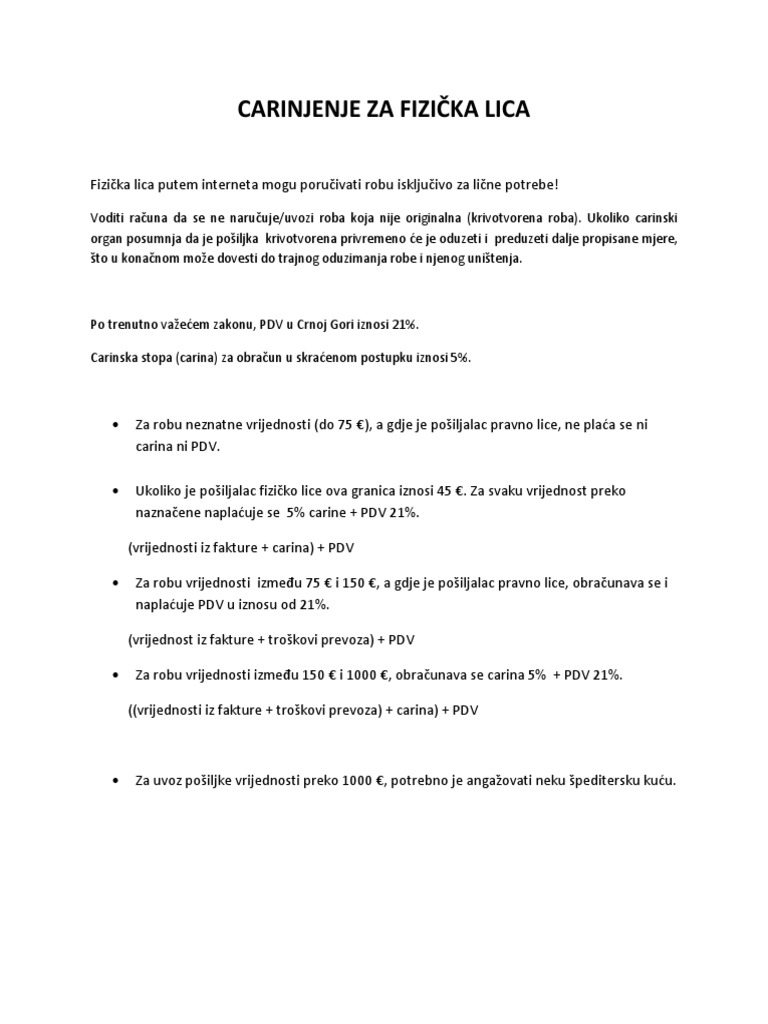 Pravila-carinjenja- | PDF