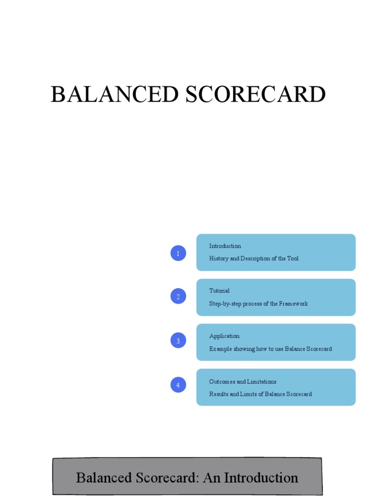 Balanced Scorecard: A Comprehensive Guide | PDF | Performance Indicator ...