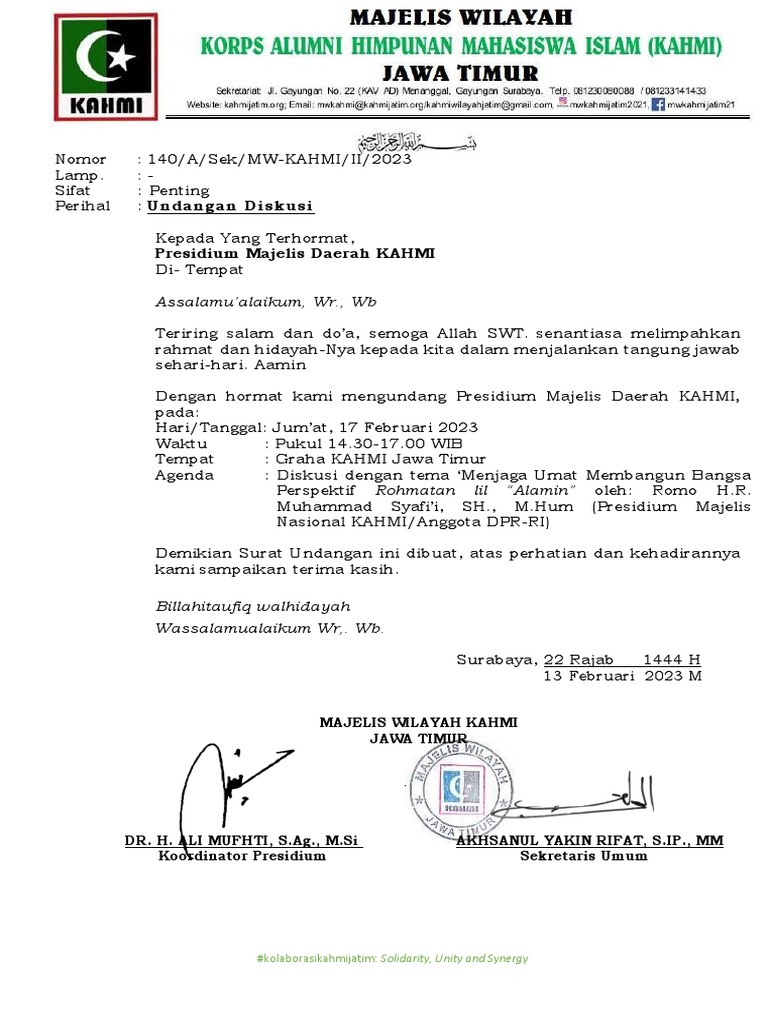 Undangan Diskusi Romo (MD) | PDF