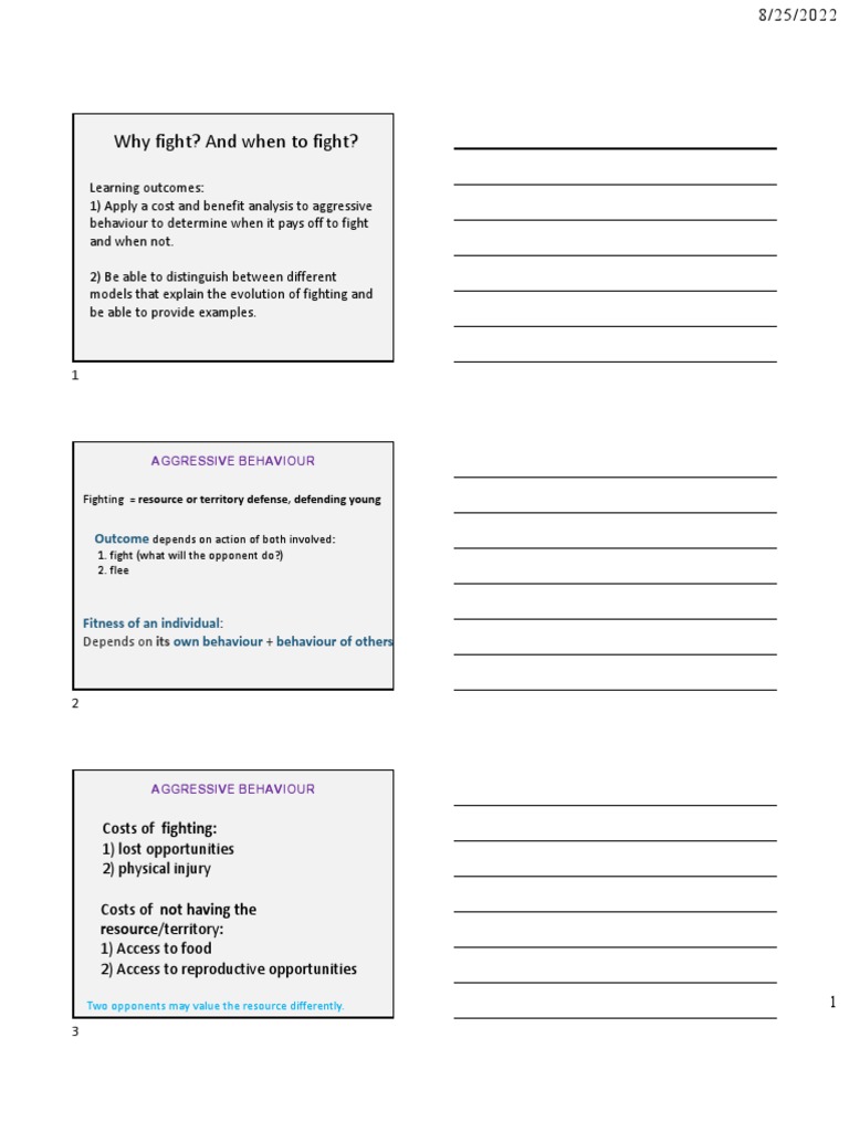 BE2022 - 6 - Aggressive Behaviour | PDF | Behavioural Sciences | Cognitive Science