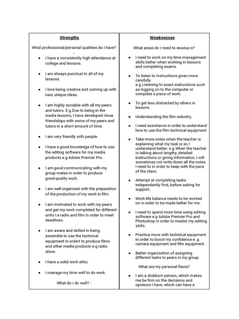 SWOT Analysis - Film | PDF | Shutter Speed | Camera
