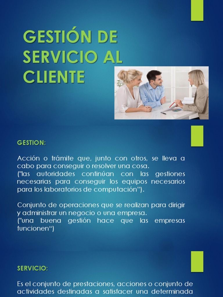 Claves para una Gestión Efectiva del Servicio al Cliente | PDF ...