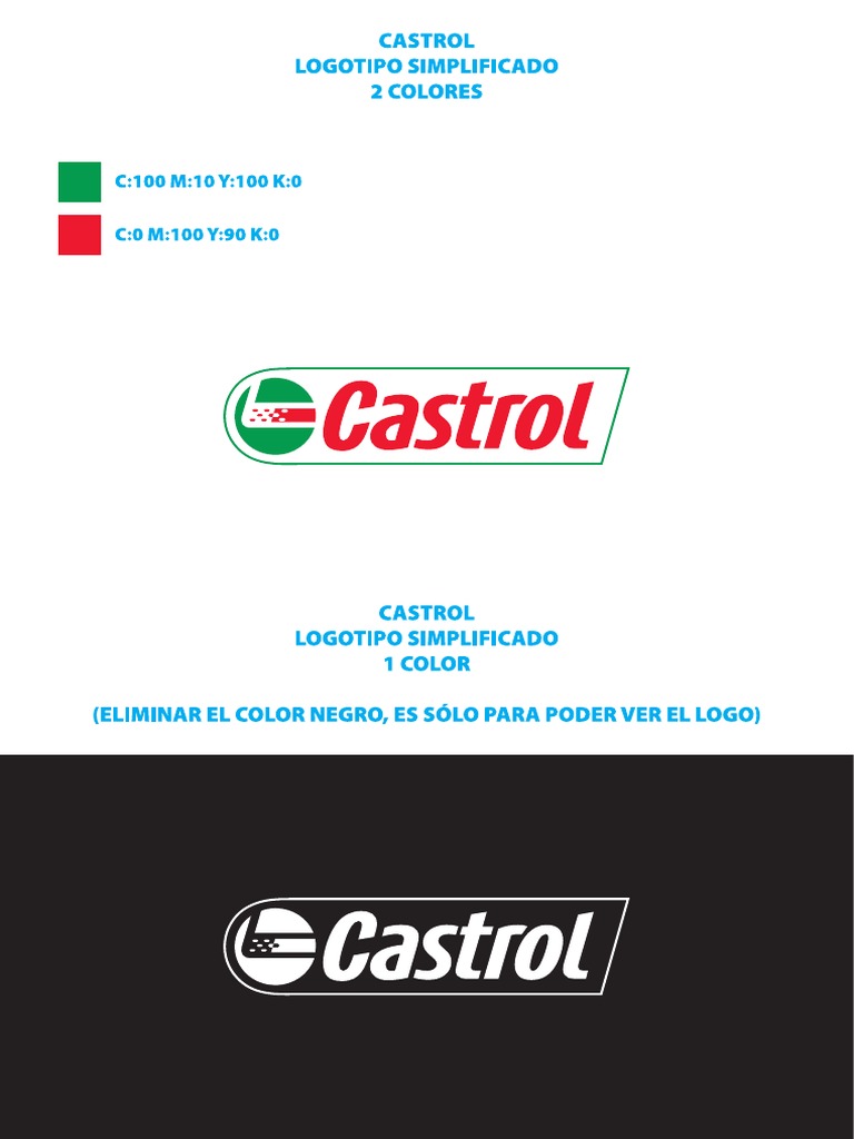 Castrol Logo Simplif 2d 2c+1c Curv | PDF