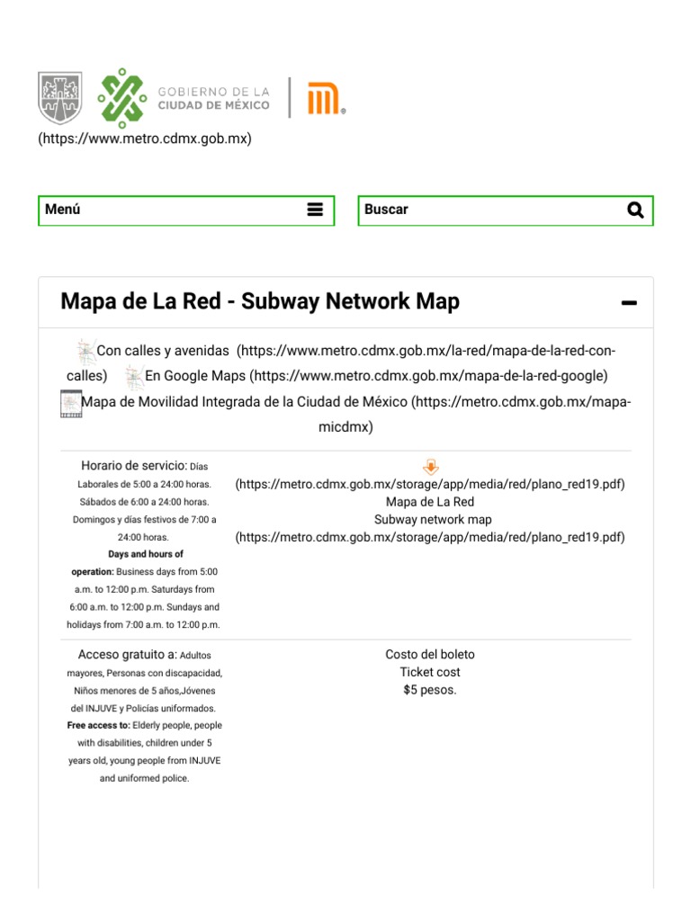 Mapa de La Red | PDF | Ciudad de México | Transporte