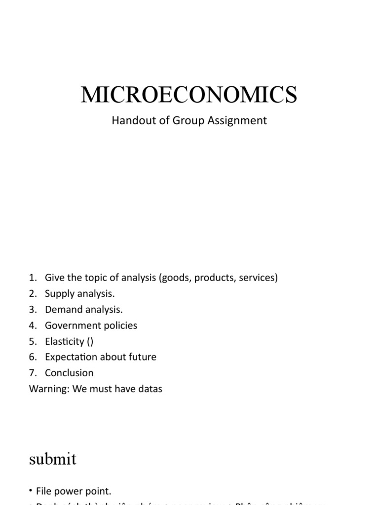 Microeconomics Assignment Guide | PDF | Business