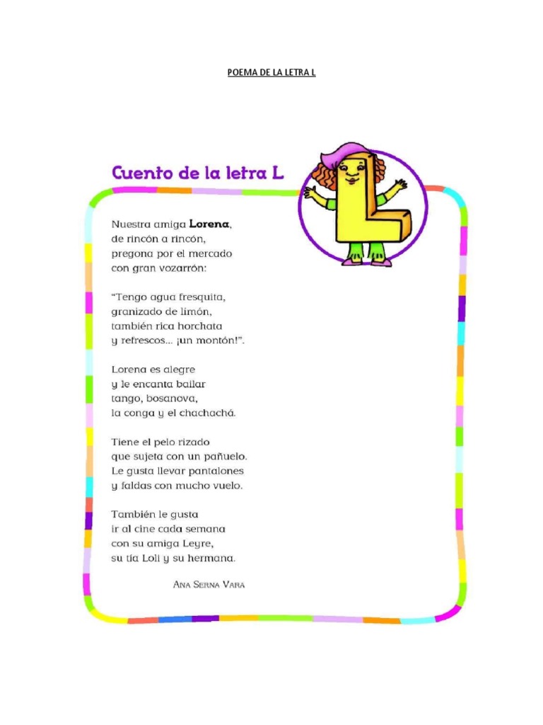 Poema de La Letra L | PDF