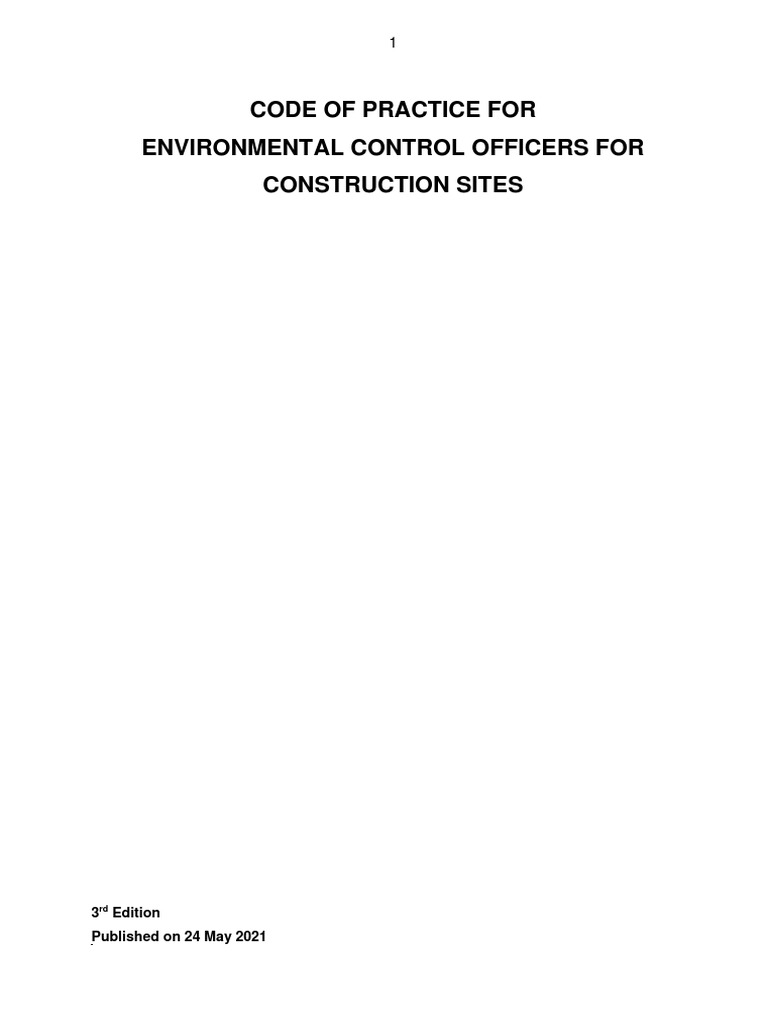 Environmental Control Code for Construction | PDF | Septic Tank ...