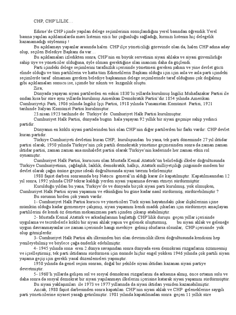 CHP Chpli̇li̇k | PDF