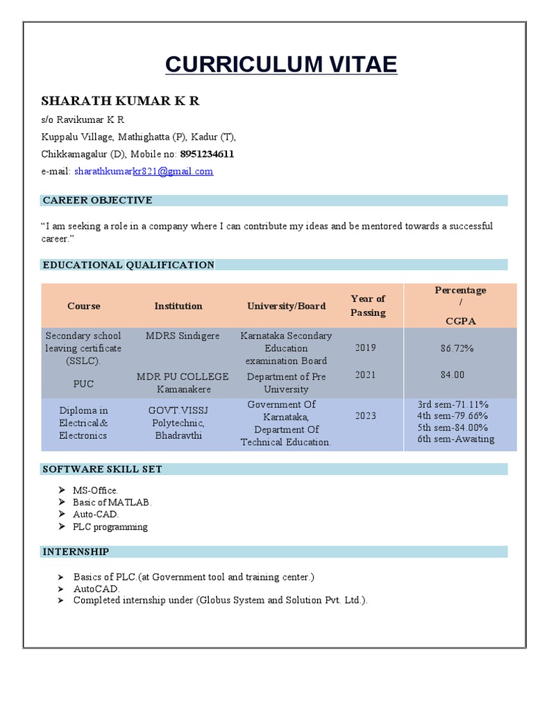 New Resume | PDF | Educational Stages