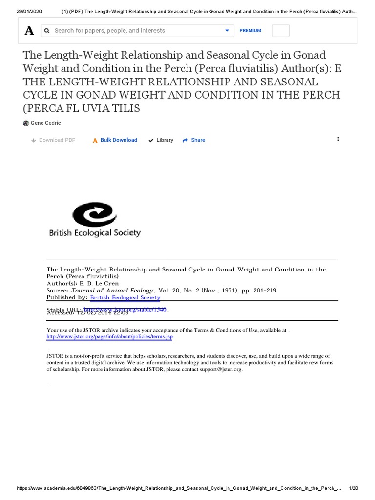 LE CREN, E.D. Inglês | PDF | Logarithm | Mathematics