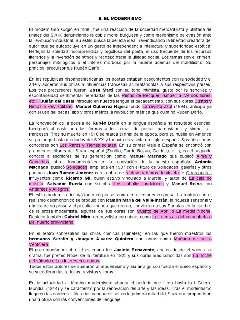 Temas Literatura 2º Bach | PDF | Federico García Lorca | Novelas