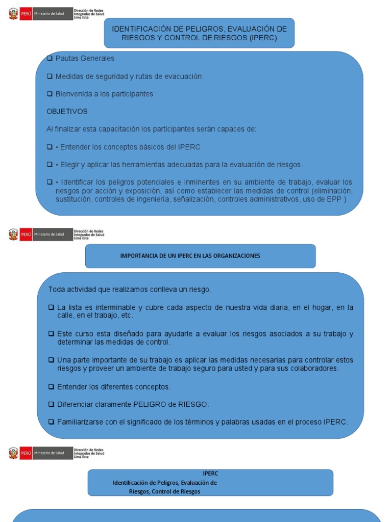 Identificación de Peligros, Evaluación de Riesgos Y Control de Riesgos (Iperc) | PDF | Riesgo