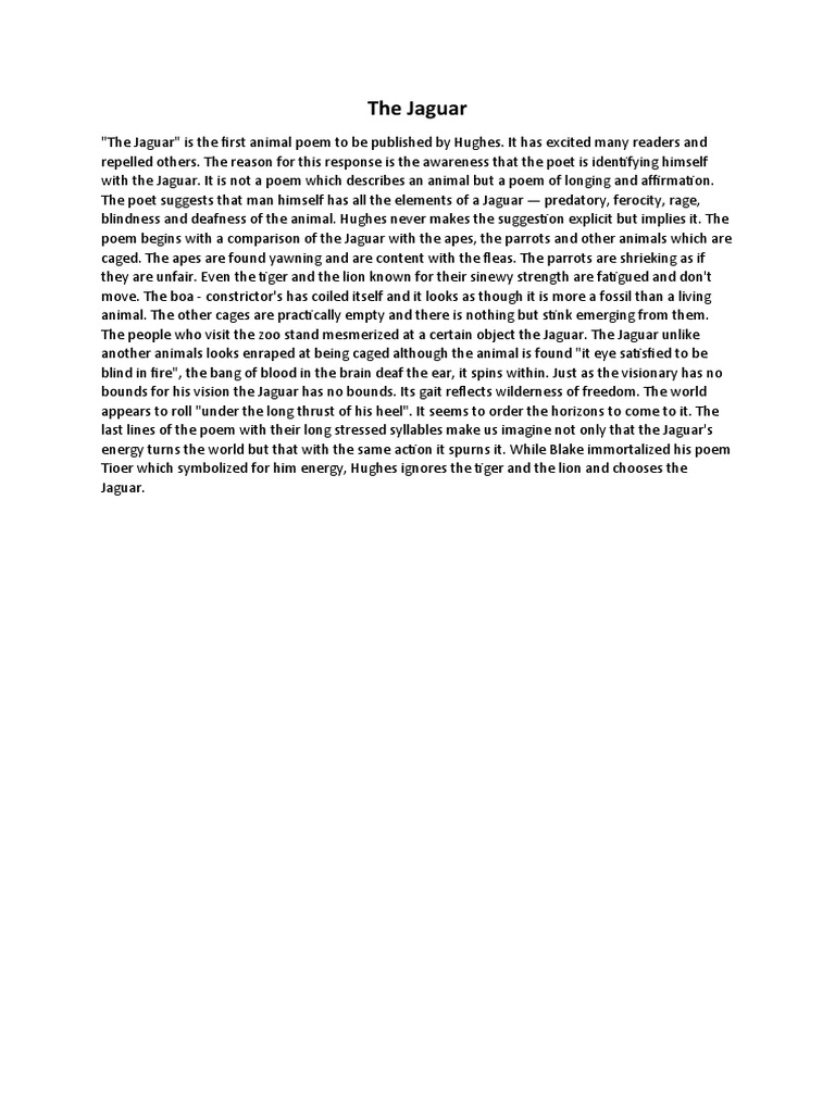 The Jaguar Explanation | PDF