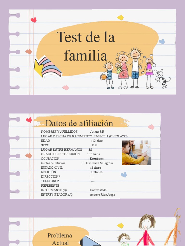 Ppt Test de La Familia | PDF | Conceptos psicologicos | Ciencias del ...