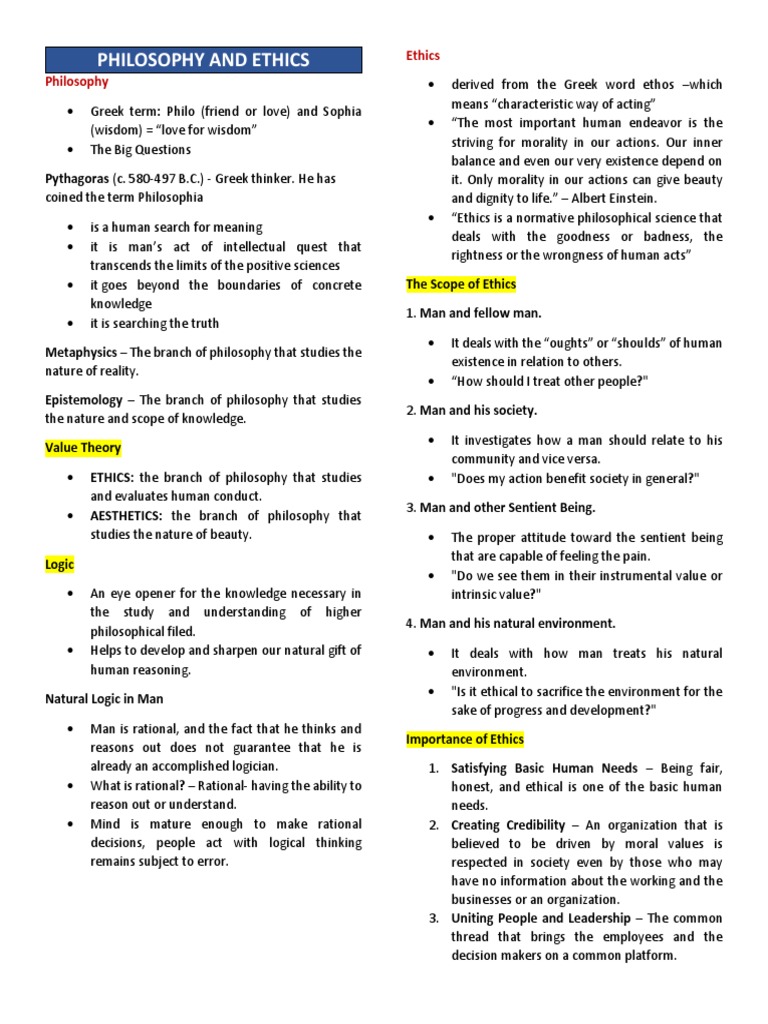 Philosophy and Ethics Moral Dilemmas | PDF | Morality | Reason