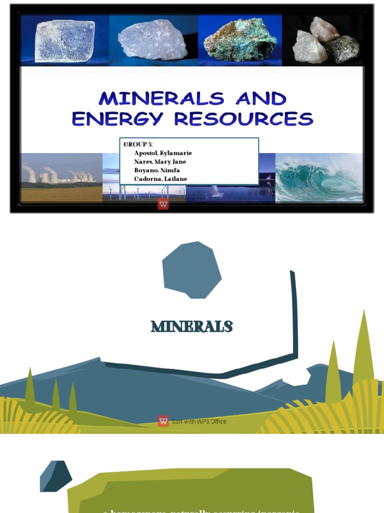 Minerals and Energy Resources | PDF | Minerals | Coal