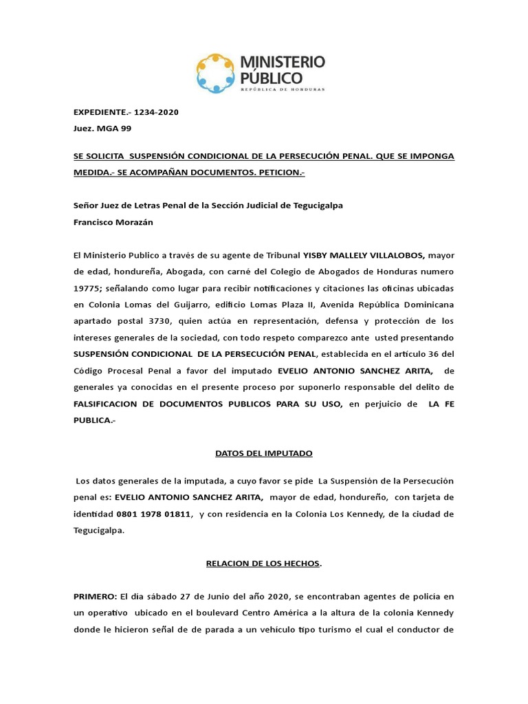 S.C.P.P 1 - Falsificacion de Documentos 1234-20200 | PDF | Derecho penal | Fiscal