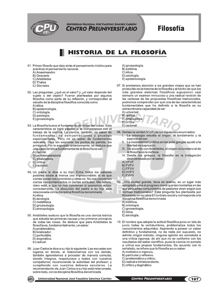 19 - Filosofia - 2021-Iii | PDF