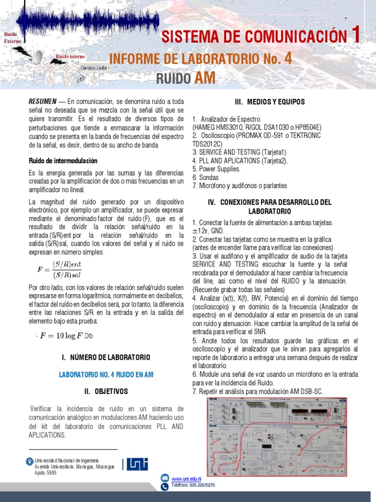 Informe de Laboratorio No. 4 Edgard Garcia Comunic. 1 | PDF | Modulación | Micrófono