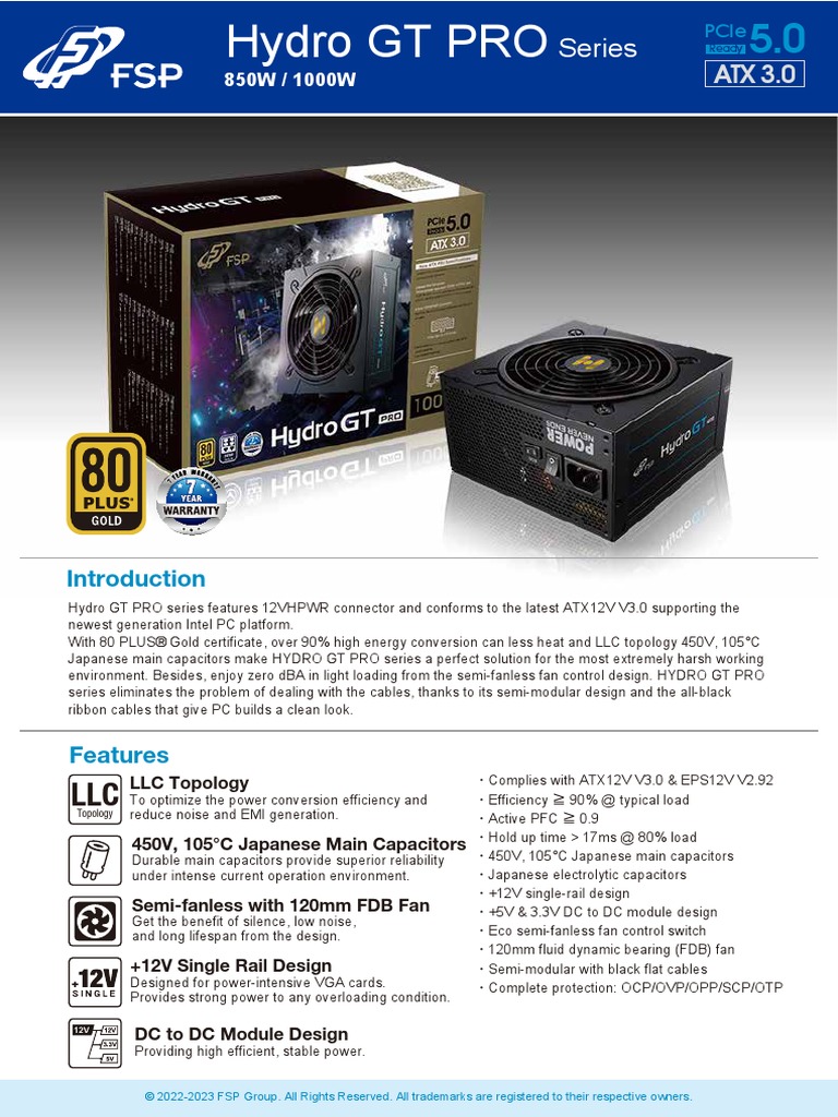 Hydro GT PRO - ATX3.0 & PCIe5.0 - EDM (2023 - 02 - 13 06 - 19 - 57 UTC) | PDF | Electronic ...