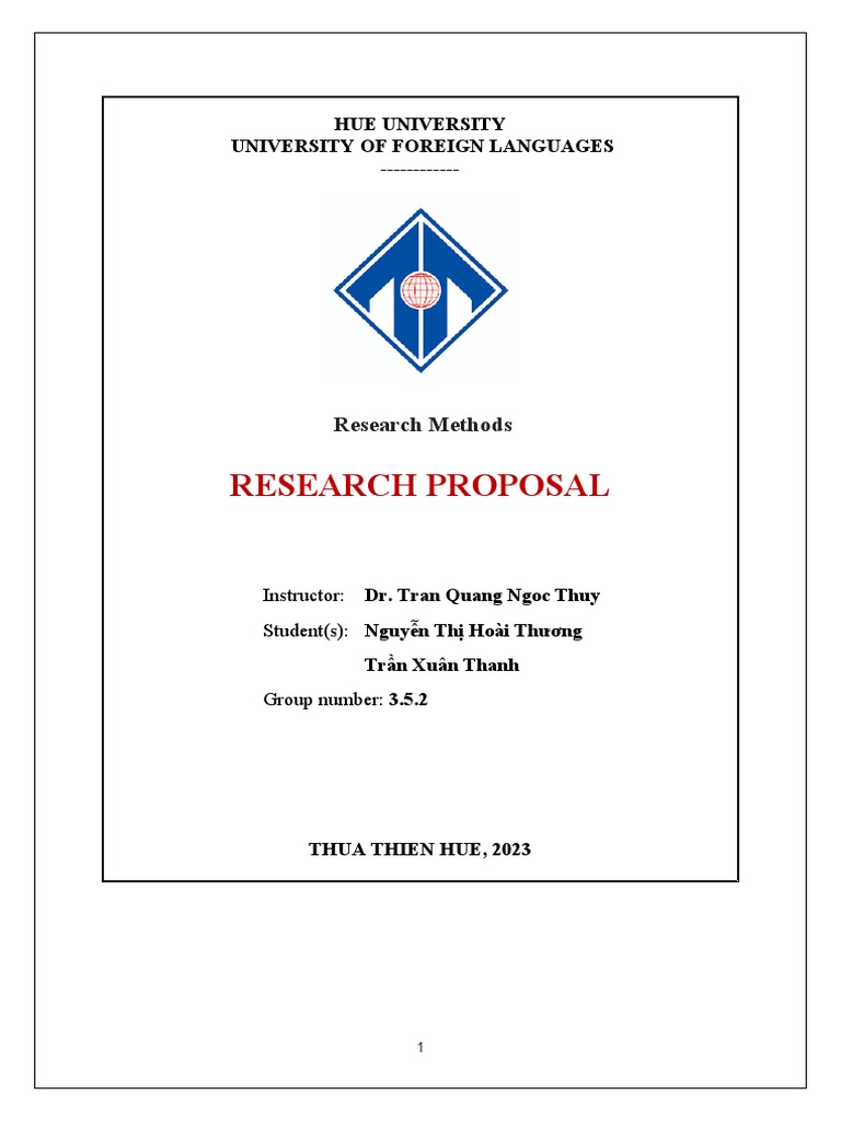 Research Proposal Cover | Download Free PDF | English As A Second Or ...