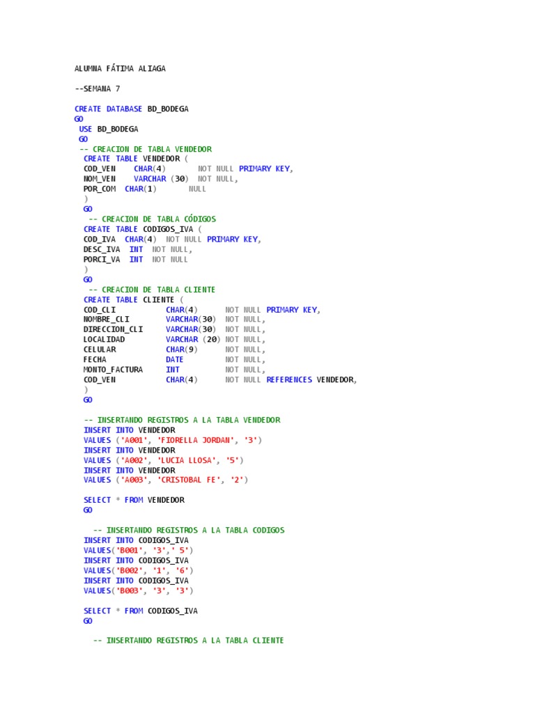 Tarea Sem7 | PDF | Bases de datos | SQL