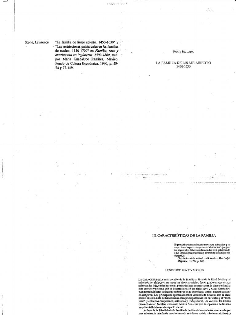 La Familia de Linaje Abierto 59 119 Lawrende Stone | PDF