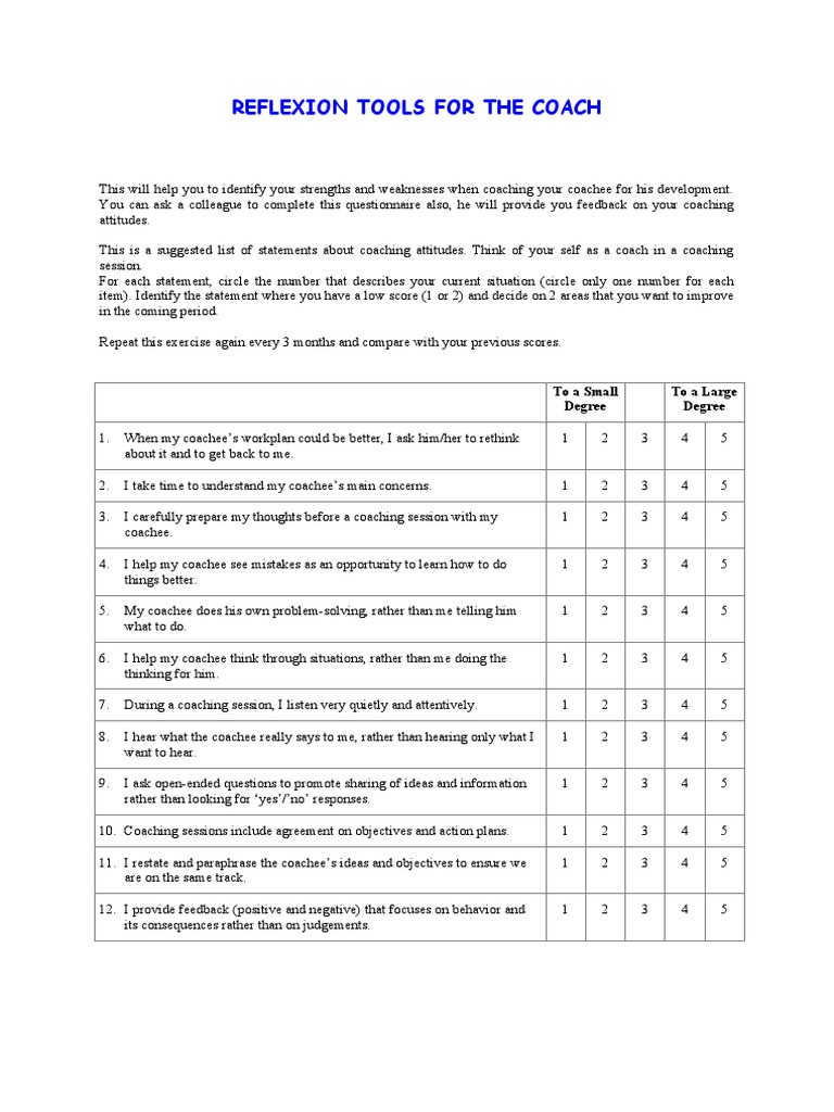 5 Reflexion Tools | PDF | Attitude (Psychology) | Thought