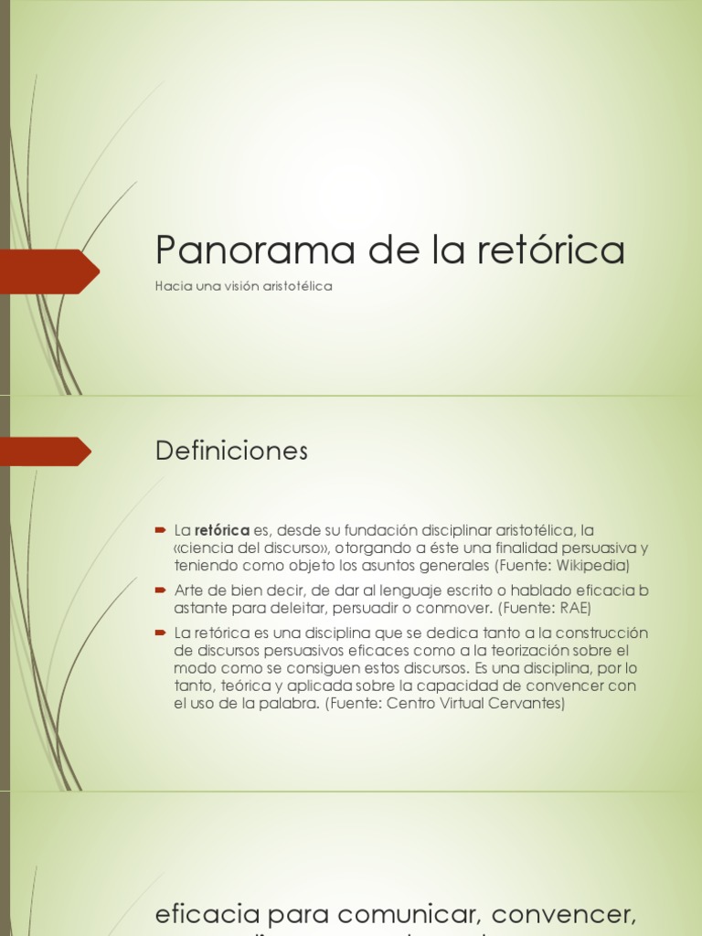 Panorama Retórica | PDF | Retórica | Aristóteles