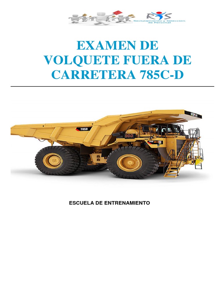EXAMEN DE 785C-D (2) | PDF | Camión | Presión