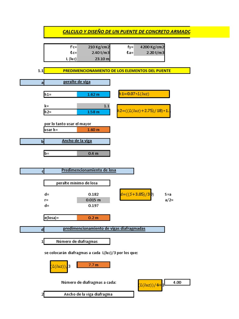 Diseño De Puente Tipo Viga Losa Pdf Ciencias Fisicas Física