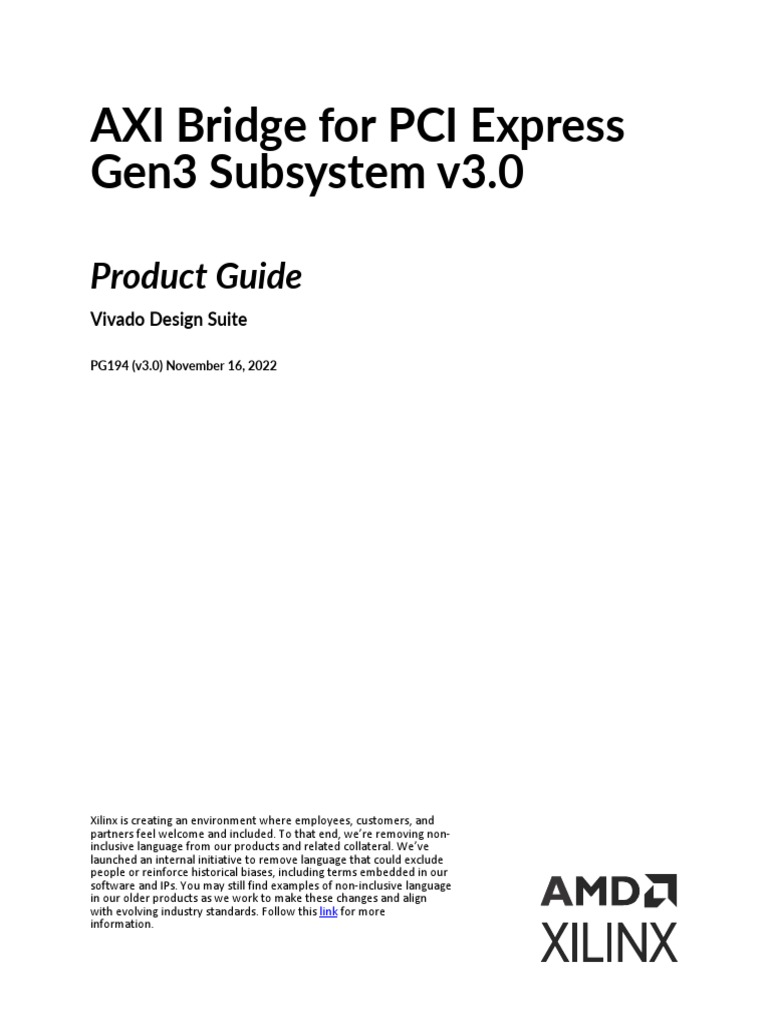 pg194 Axi Bridge Pcie Gen3 en Us 3.0 | PDF | 64 Bit Computing | Office ...