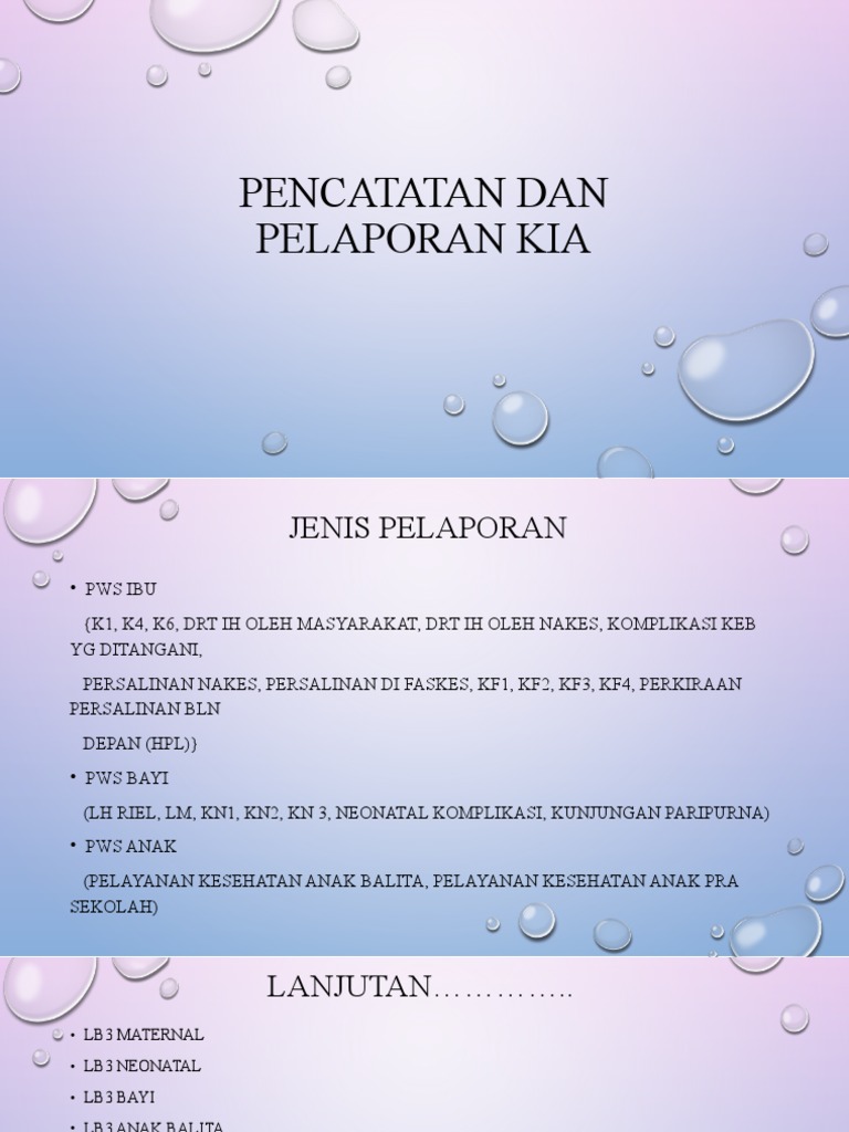 Pencatatan Dan Pelaporan Kia | PDF