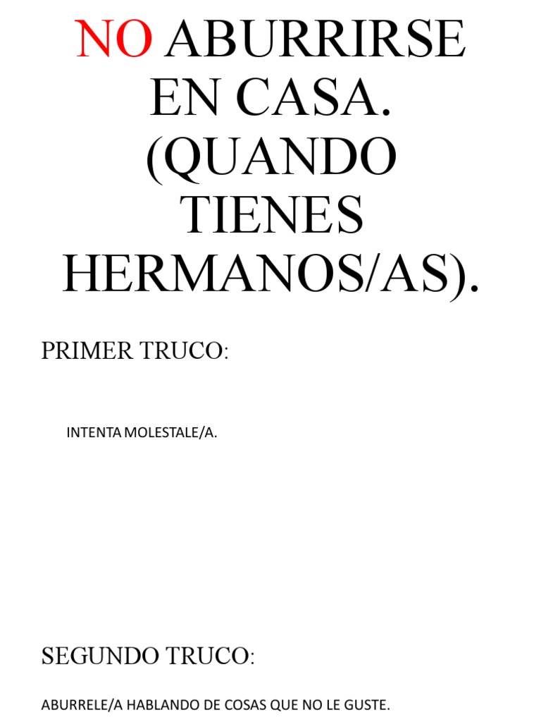 10 Trucos para No Aburrirse en Casa | PDF 10 Trucos para No Aburrirse en Casa | PDF