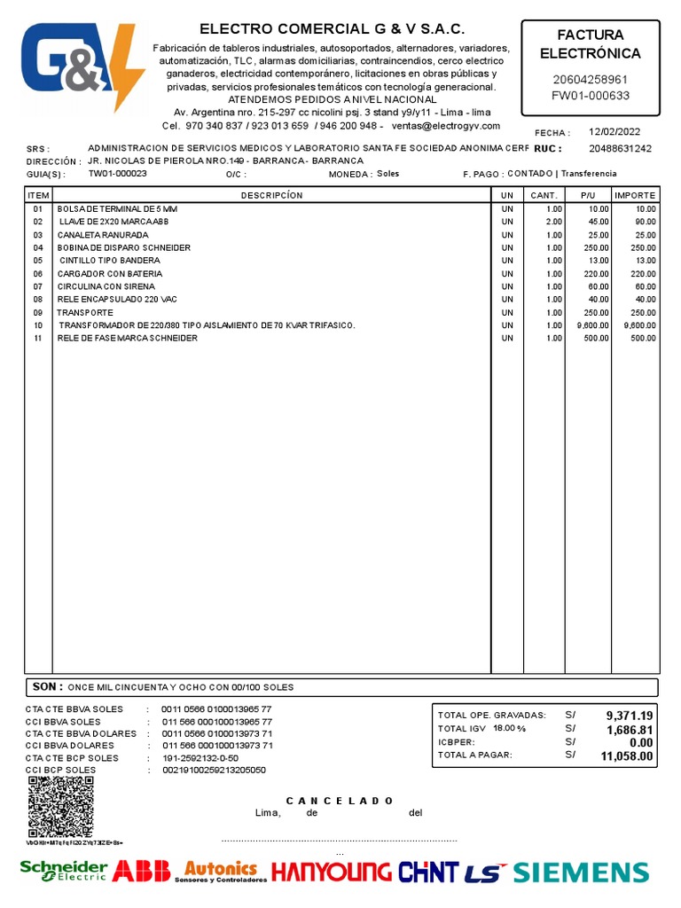 Factura Construccion | PDF