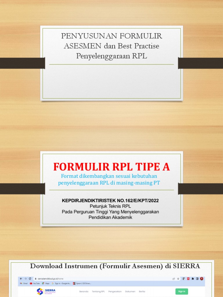 Panduan Asesmen RPL Tipe A | PDF
