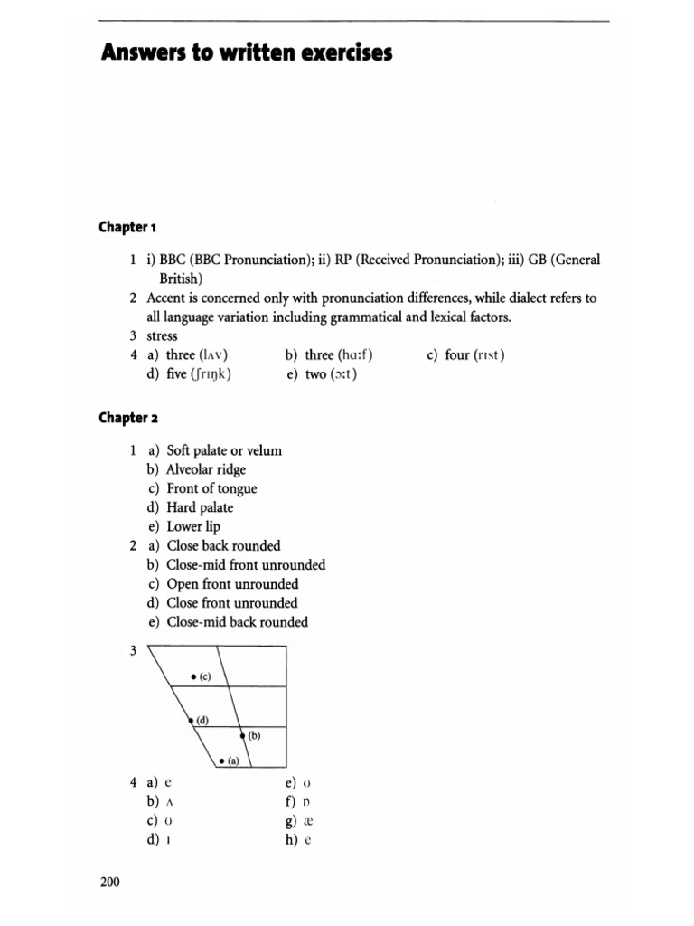 Phonetics Exercises and Answers | PDF | Syllable | Phonology