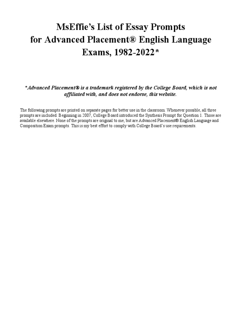 AP Lang Prose Passages | PDF | Sputnik 1 | Advanced Placement