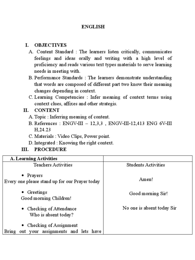 ENGLISH | PDF | Learning | English Language