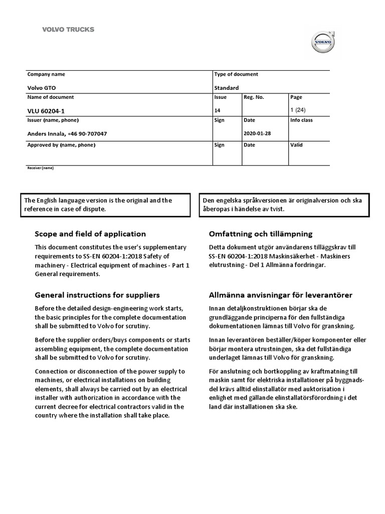 F02 Vlu 60204-1 | PDF