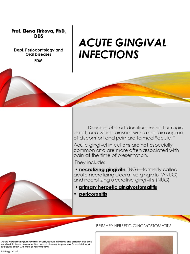 Acute Gingival Infections | PDF | Periodontology | Medicine