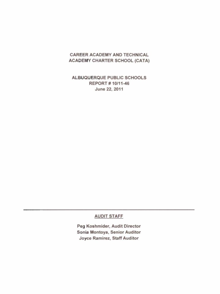 CAR Er Academy and Technical ACA E Y Charter School (Cata) | PDF ...