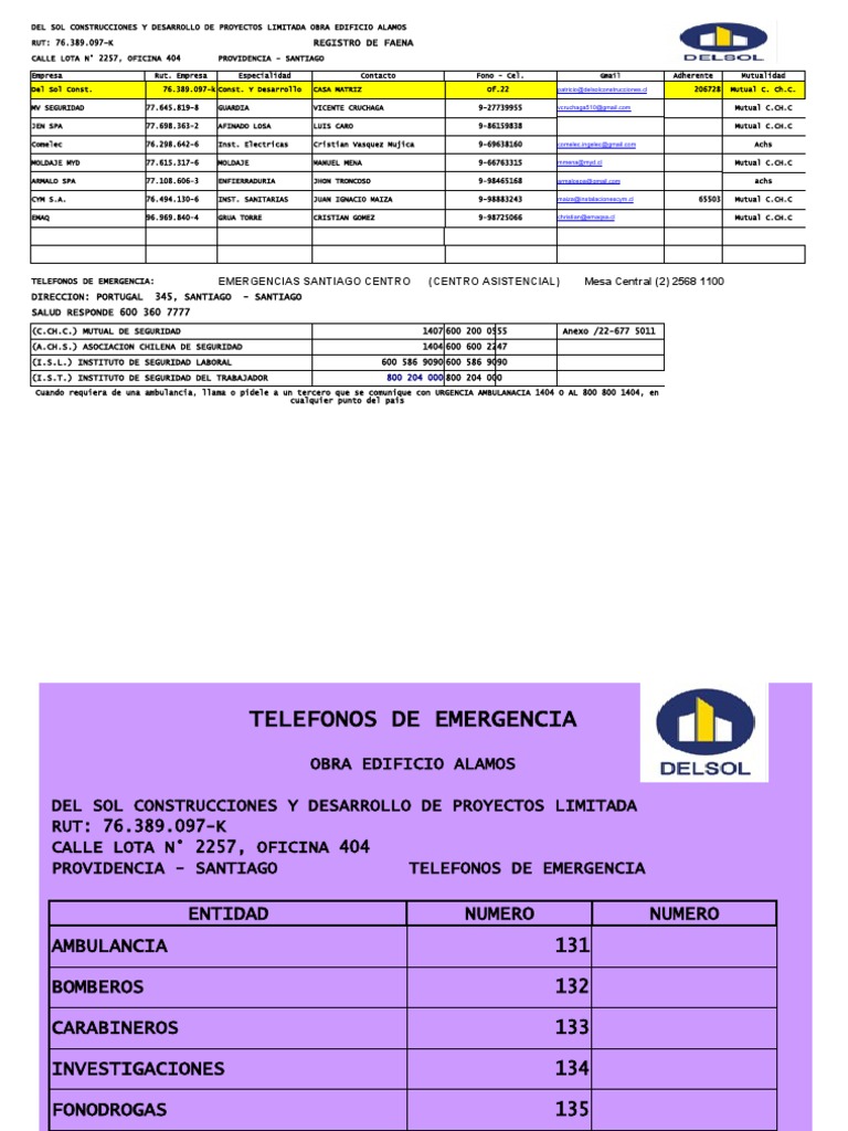 Registro de Faena Alamos | PDF | Chile