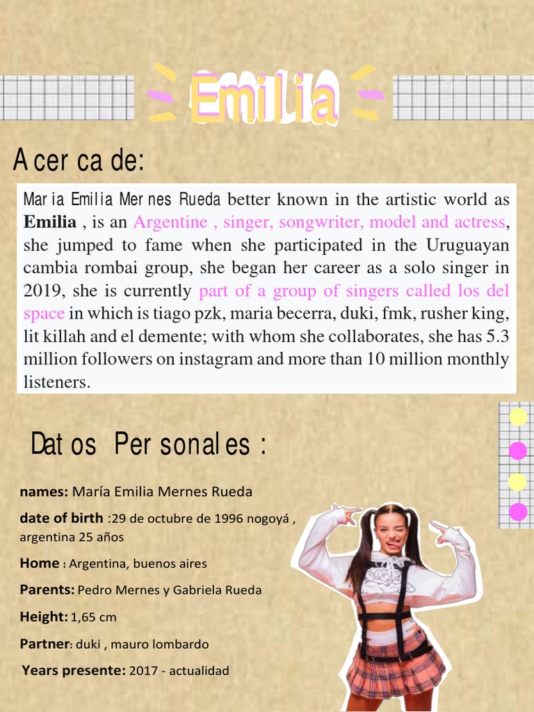 BIOGRAFIA EMILIA Mernes en Ingles | PDF