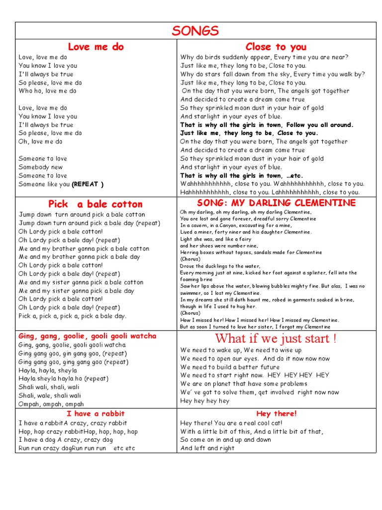 2023 English Song Lyrics Collection | PDF